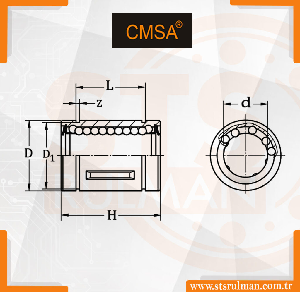 LME 50 UU CMSA Lineer Rulman – STS Rulman